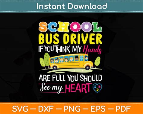 School Bus Driver Funny Svg Digital Cutting File Artprintfile