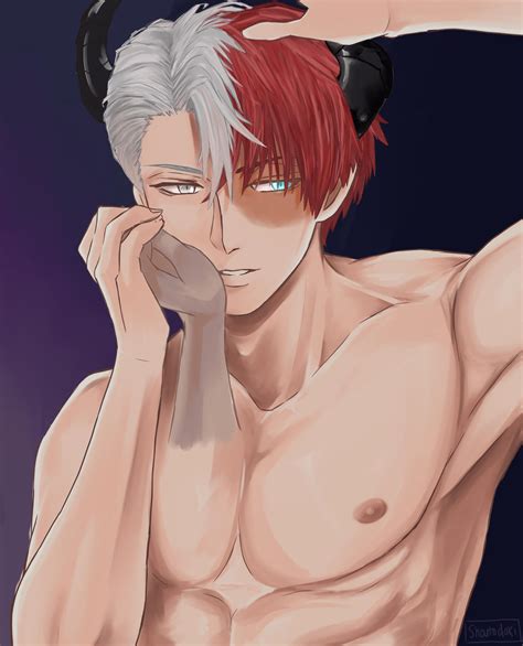 Demon Todoroki Shouto By Pandaingyou On Deviantart