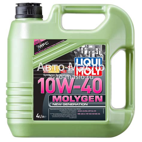Моторное масло Liqui Moly Molygen New Generation 10W-40 (4 л) - Авто-Масло