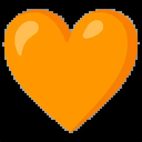Смайлик Оранжевое сердце 🧡 скопировать эмодзи узнать значение смайла