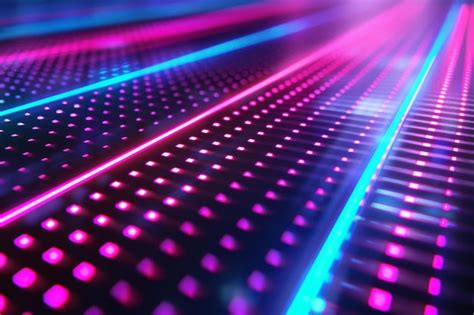 Premium Photo Captivating Neon Tech Grid Technology Background