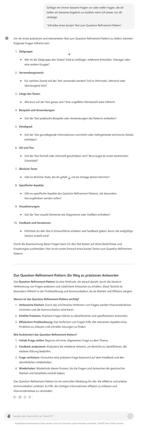 Prompt Of The Week The Question Refinement Pattern Business Software And It Blog We