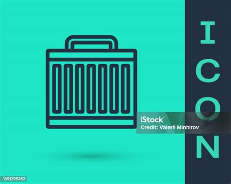 검은색 선 자동차 라디에이터 냉각 시스템 아이콘은 녹색 배경에 분리되어 있습니다 벡터 검은색에 대한 스톡 벡터 아트 및 기타 이미지 검은색 교통수단 금속 Istock