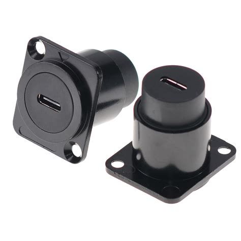 Buy HangTonWaterproof USB C Type C Coupler Connector D Type Inline Cable Chassis Panel Socket