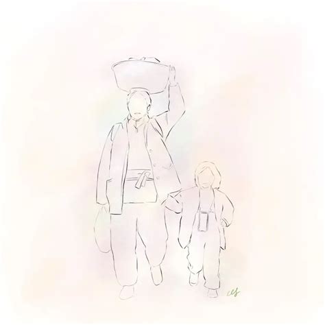 할머니와 손녀 By 배그린 포트폴리오 노트폴리오