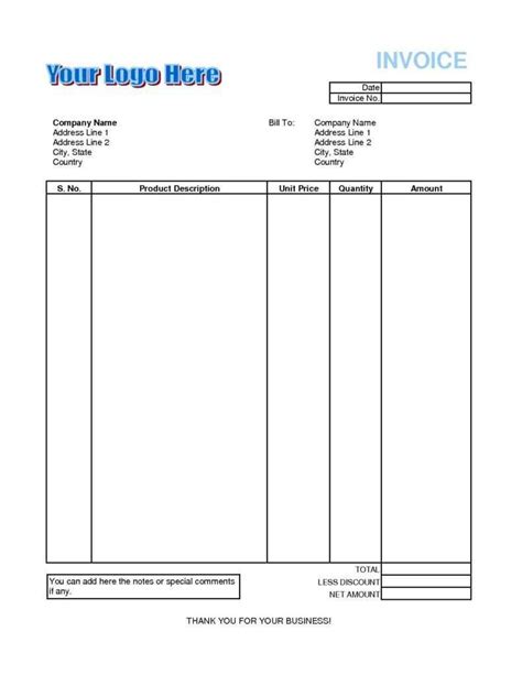 Free Printable Vat Invoice Template Uk Cards Design Templates