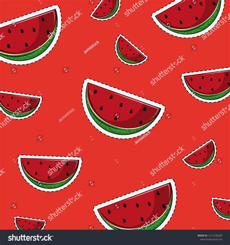 Watermelon Background Cartoons Stock Vector Royalty Free 1215190429