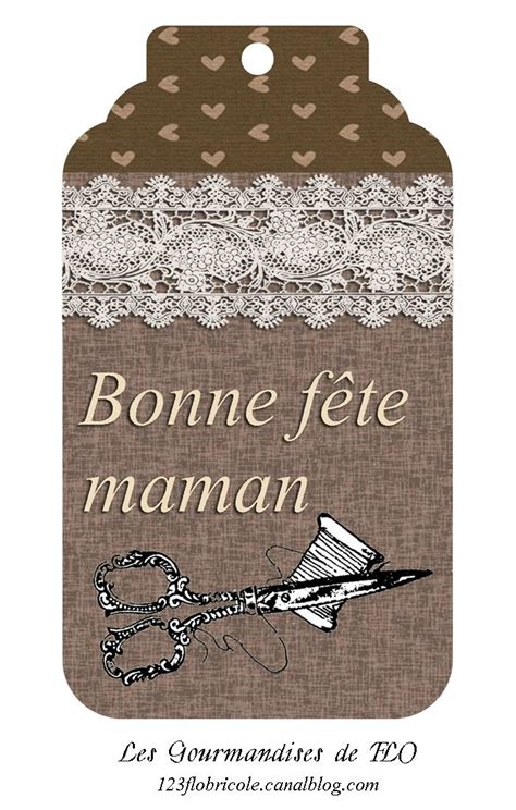 Etiquettes fête des mères 1 2 3 Flo bricole LES GOURMANDISES DE FLO