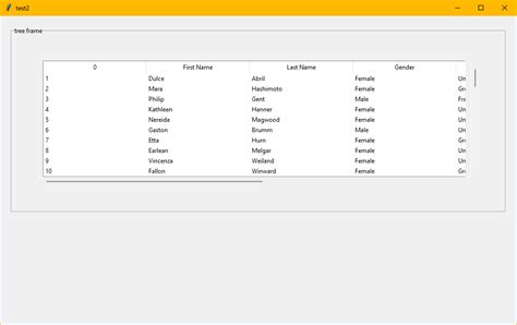 Excel How To Solve Treeview Going Out Of Parent Frame In Python With Tkinter Stack Overflow