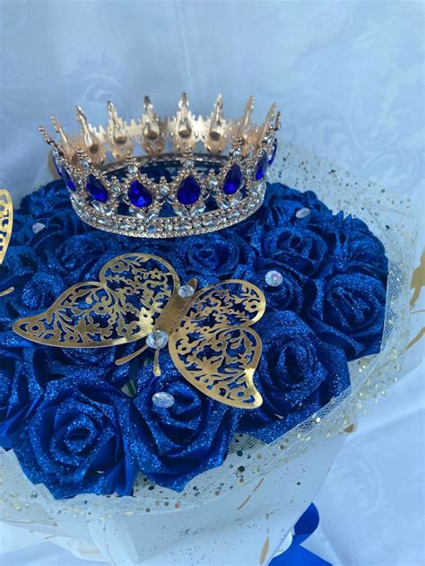 Glitter Customizable Ramo Buchon Eternal Rose Bouquet Handmade Fake