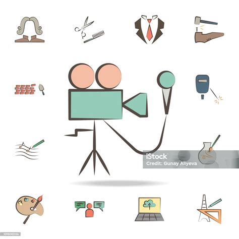 기자 도구 아이콘입니다 도구의 다양 한 직업 아이콘의 자세한 설정 합니다 프리미엄 그래픽 디자인입니다 웹사이트 웹 디자인 모바일 응용 프로그램 모음 아이콘 중 하나 개념에