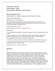 Isc Assignment Docx Assignment Isc Unique Number