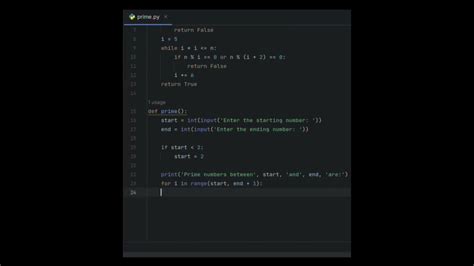 how to find prime numbers between two numbers with python program