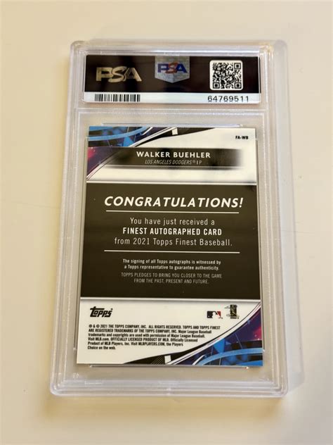 2021 Topps Finest Finest Autographs Green Refractor FA WB Walker