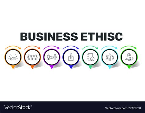 Business Ethics Infographics Design Timeline Vector Image
