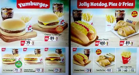 Menu At Jollibee Fast Food Muntinlupa Cinemas