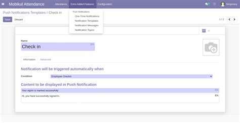 Odoo Attendance Mobile App WebKul