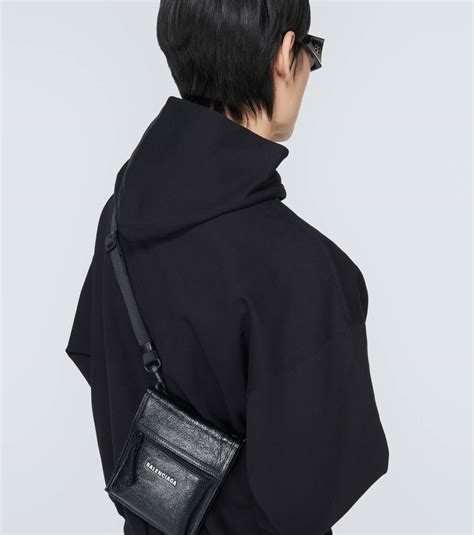 Balenciaga Explorer Leather Pouch With Strap Balenciaga