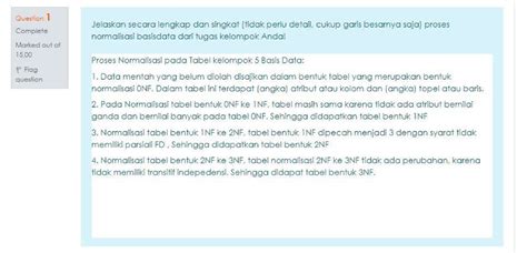 Jawaban UTS Bas Dat Uts Normalisasi Data Basdat Basis Data Studocu