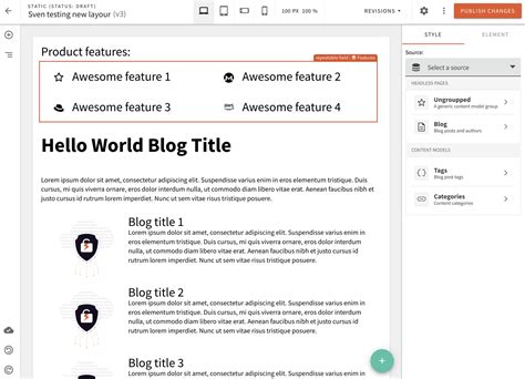 Dynamic Pages MS3 Repeatable Fields Element Issue 3348