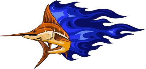 Premium Vector Colored Atlantic Swordfish Marlin Vector