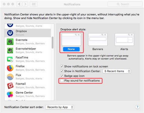 manage and turn off website and application notifications on macos