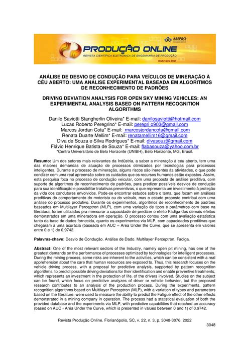 Pdf AnÁlise De Desvio De ConduÇÃo Para VeÍculos De MineraÇÃo À CÉu