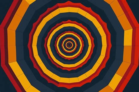 Premium Photo Design A Geometric Pattern Of Concentric Polygons Generative Ai