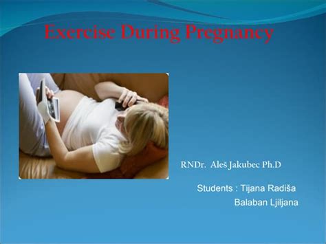 Exercise During Pregnancy Ppt