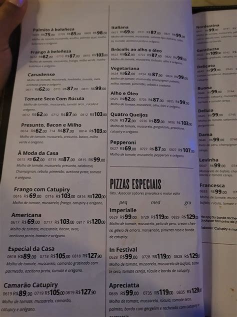 Menu Em Torre De Pizza Pizzaria Lauro De Freitas Estrada Do Coco