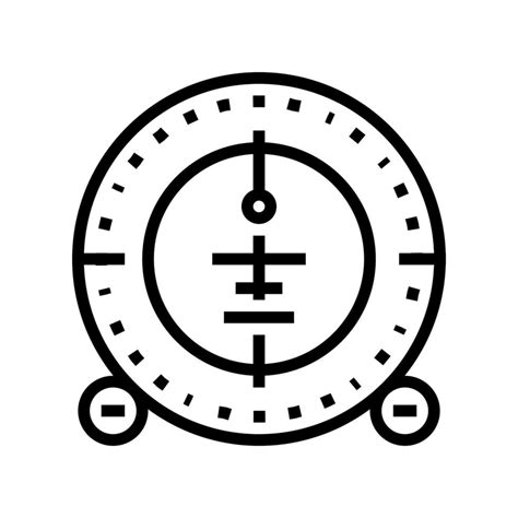 Airplane Compass Line Icon Vector Illustration 9997382 Vector Art At Vecteezy