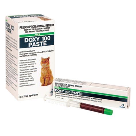 Doxy 100 Paste 6 X 2 5g Syringes Buy Online From Vet Post Nz Fast