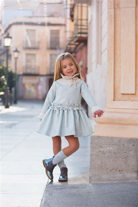 Girls Rochy Blue And White Dress 23811