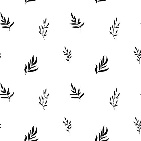 Premium Vector Hand Drawn Small Leaves Seamless Pattern Tiny Vector