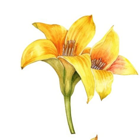 Premium Photo A Drawing Of A Yellow Lily With The Name Lily On It