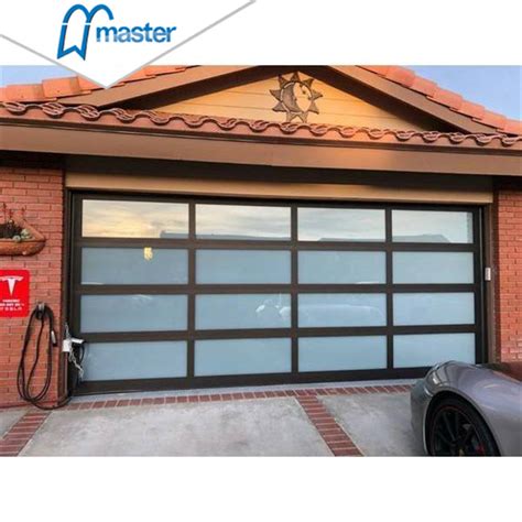 Carriage House Plexiglass Glass Roller Anodized Aluminum Garage Door