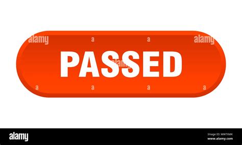 Passed Button Passed Rounded Orange Sign Passed Stock Vector Image