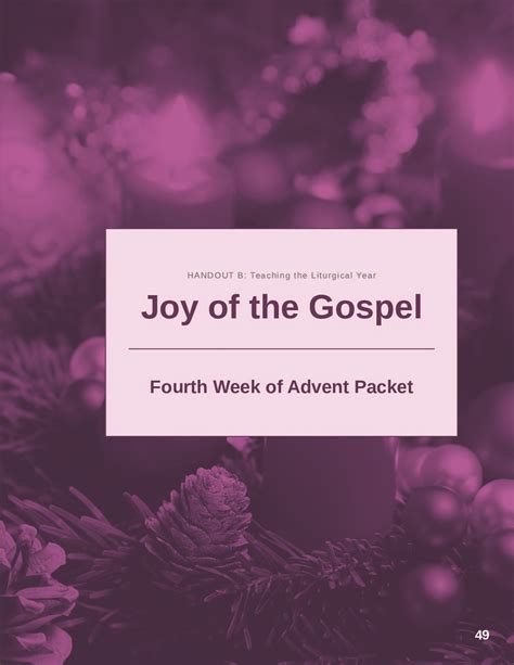 Handout B Joy Of The Gospel Lower Elementary Tly Sophia Teachers