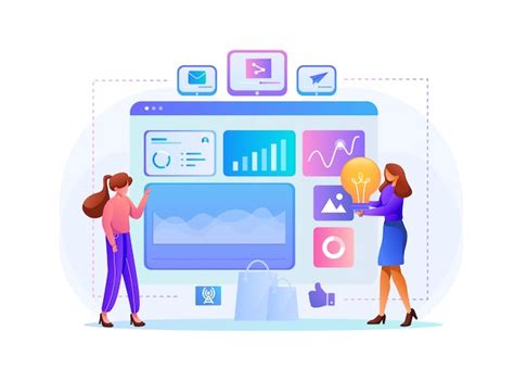 Premium Vector Visual Data Marketing And Business Concepts