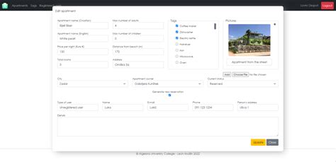 GitHub L3N1X ApartmentsApplication RWA Project Project For