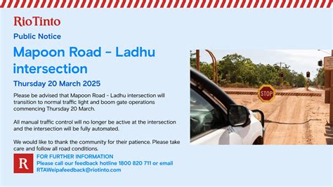 Rio Tinto Weipa Please Be Advised That Mapoon Road Ladhu