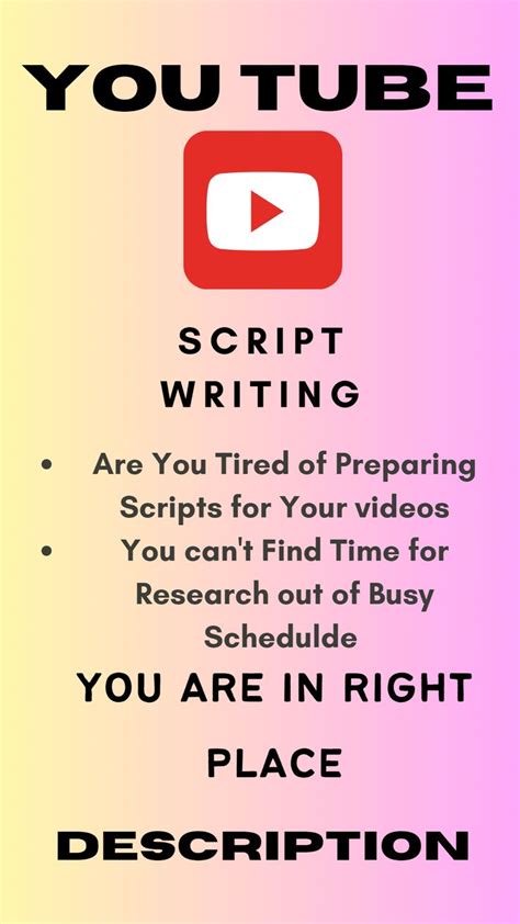 Youtube Script Writing Script Writing Writing Script