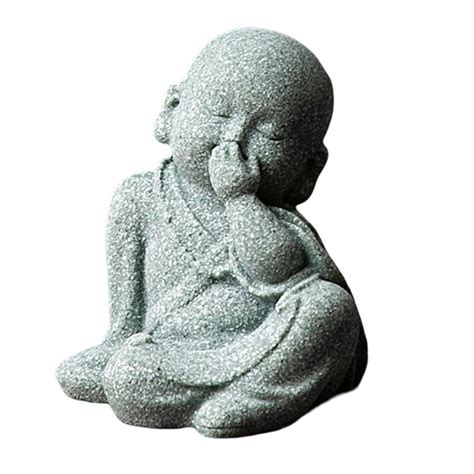 Cute Monk Figurine Buddha Statue Dolls Ornaments Creative Decorative Miniature Handmade For