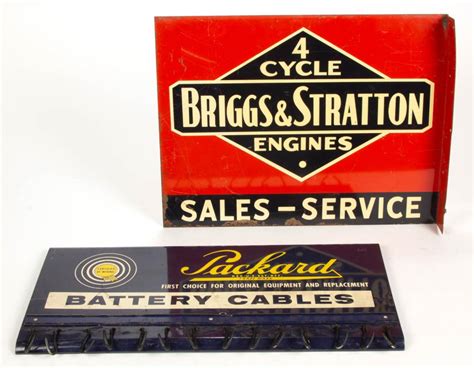 Sold At Auction Vintage Briggs And Stratton Metal Flange Advertising Sign