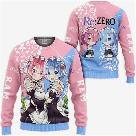Rezezo Rem And Ram Custom Anime Jacket Hoodie Sweater T Shirt Tagotee