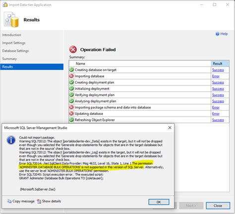 Importando um banco de dados do Azure numa instância local Agilidata
