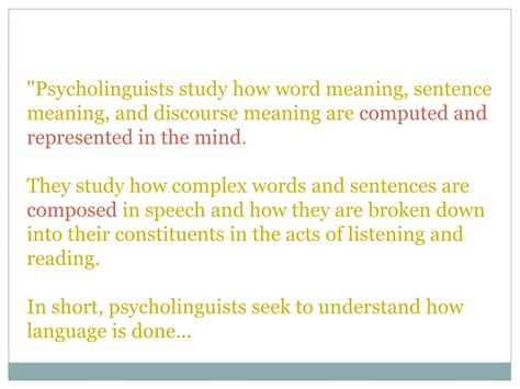 Ppt Psycholinguistics Powerpoint Presentation Free Download Id 11631590