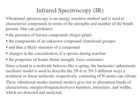 Ppt Infrared Spectroscopy Ir Powerpoint Presentation Free Download