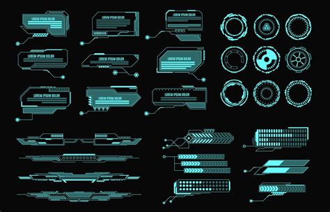 Hud Elements Futuristic Virtual Screen User Interface Control Panel By Yummybuum Thehungryjpeg