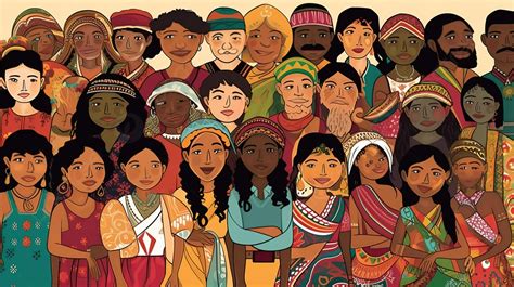 Collage Of People With Indian Background Cultural Diversity Picture
